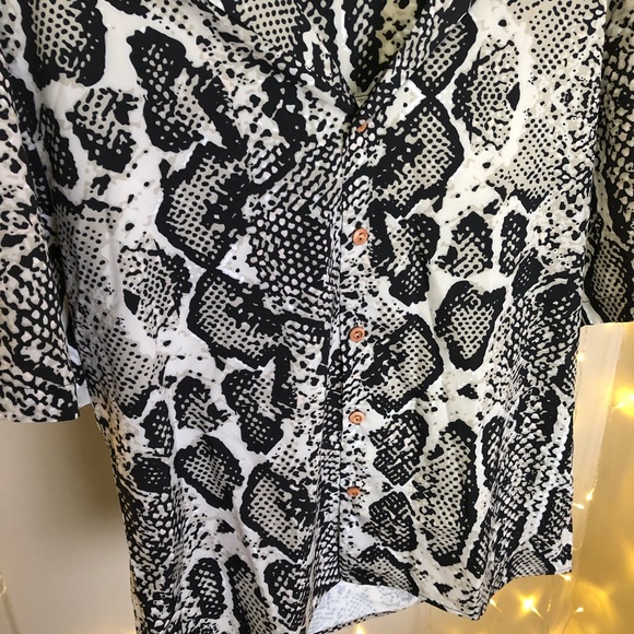 SHEIN | Shirts | Mens Snake Print Button Down Shirt | Poshmark